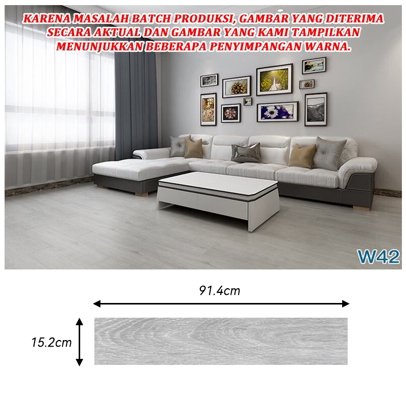 Jual 1 BOX (36 Pcs) Floor Vinyl Lantai Stiker / 91.5cm x 15.2cm /ECOSEN ...