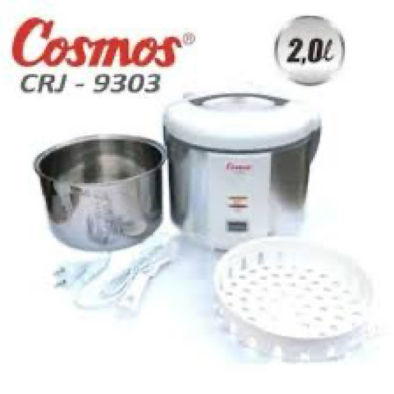 Jual Cosmos Rice Cooker Stainless Steel CRJ-9303 - 2L | Shopee Indonesia