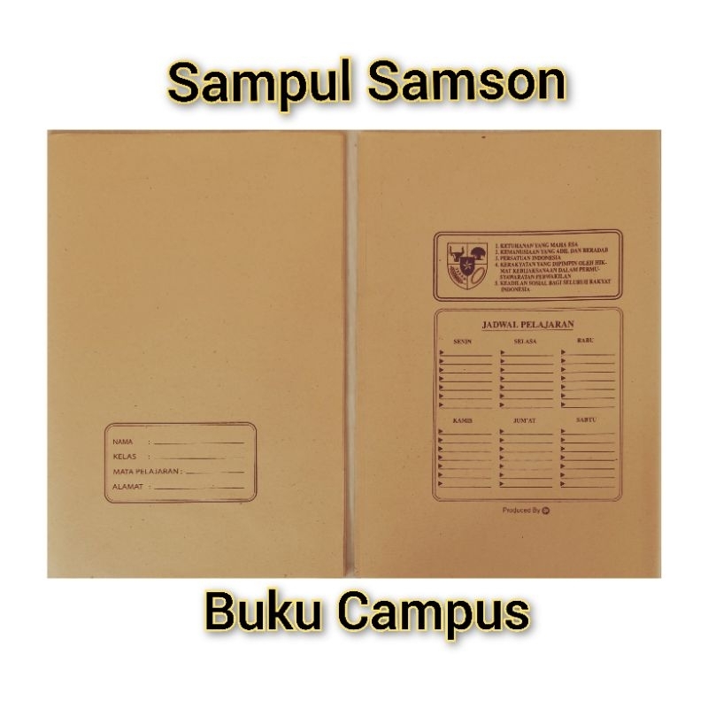 Jual Sampul Buku Boxy Coklat Sampul Buku Campus Sampul Samson | Shopee Indonesia