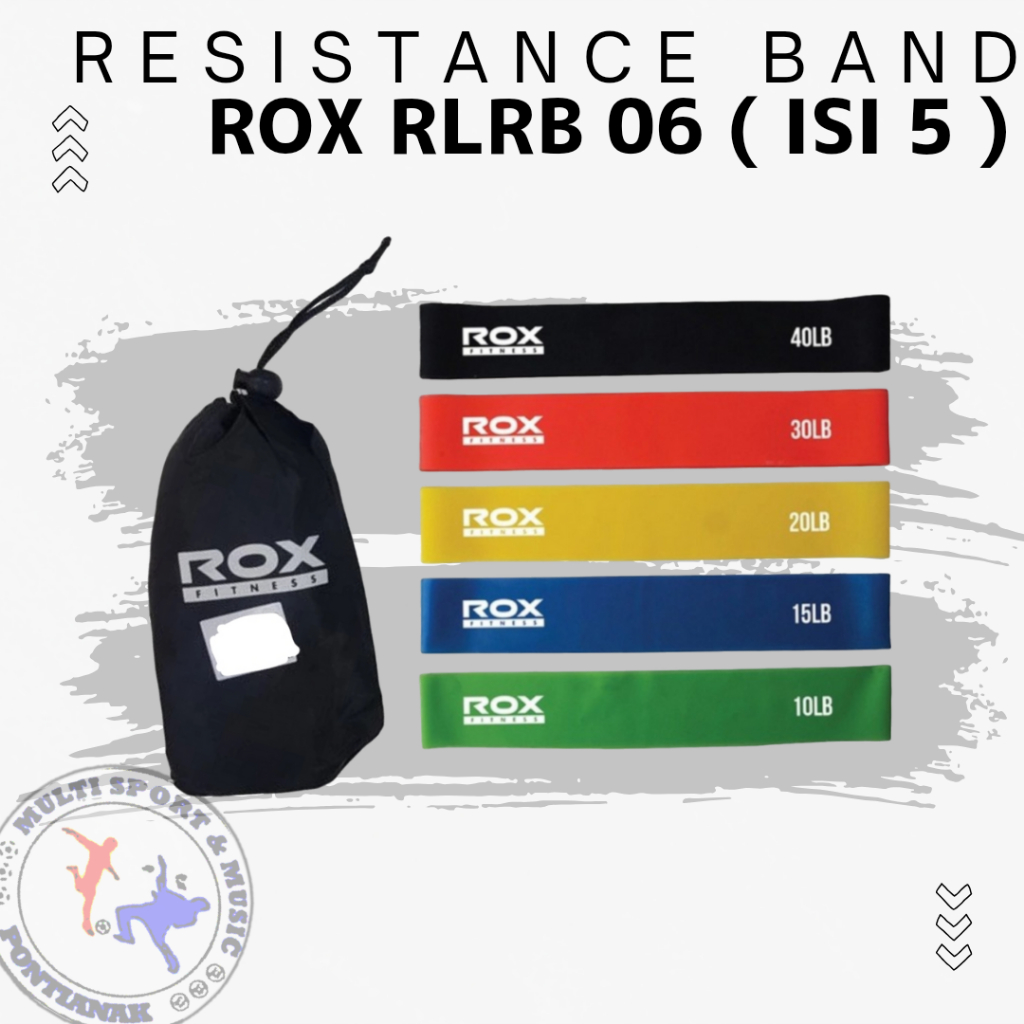 Jual Resistance Band ROX RLRB 06 ( isi 5 ) | Shopee Indonesia
