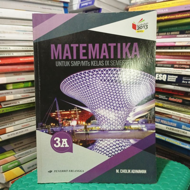 Jual Buku MTK Matematika 3A Kelas 9 IX 3 SMP MTS Semester 1 Penerbit ...