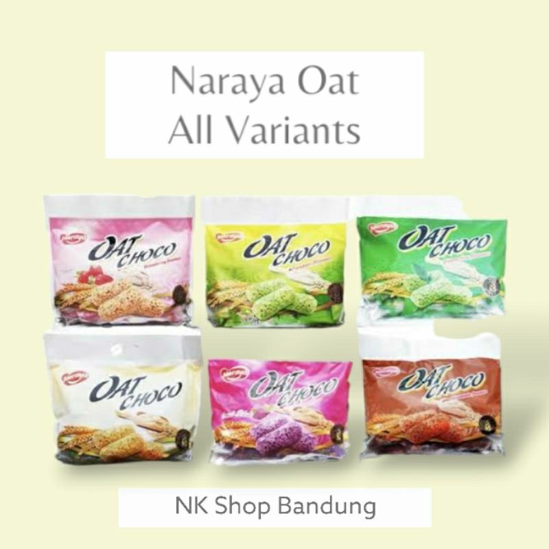 Jual Naraya Oat Choco Isi 40 pcs & 10pcs - Snack Sereal Gandum | Shopee ...