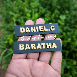Jual NAME TAG GOLD 3D PAPAN NAMA TIMBUL NAME TAG 3D NAMA DADA TIMBUL ...