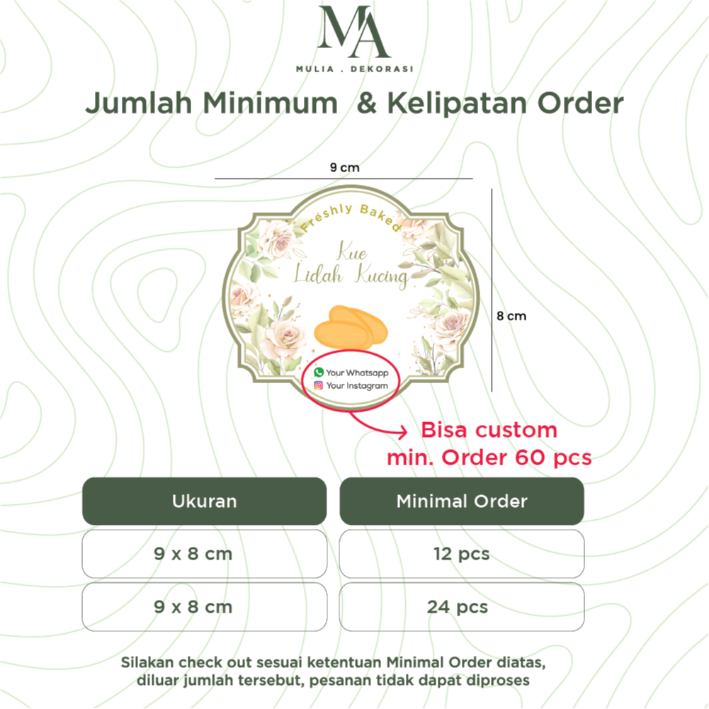 Jual ID STIKER TOPLES KUE KERING SEGEL HAMPERS LABEL KEMASAN MAKANAN ...