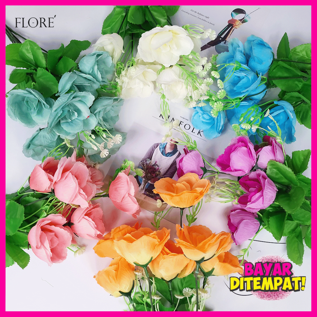 Jual Bunga Rose Jepang Hias Hantaran/Bunga Mawar Buket/Bunga Artificial ...