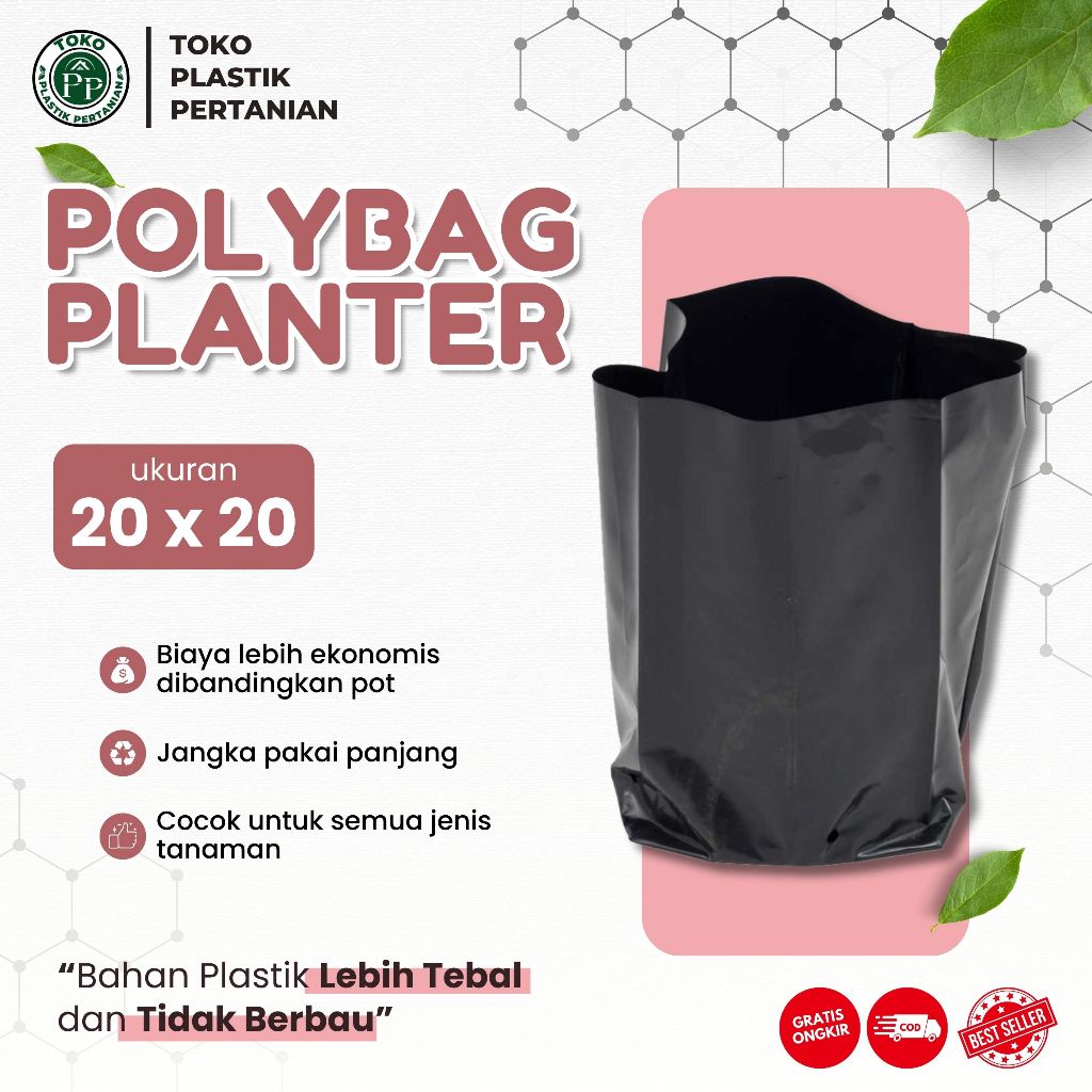 Jual POLIBAG TANAMAN POLYBAG HITAM Ukuran 20 x 20 cm | Shopee Indonesia