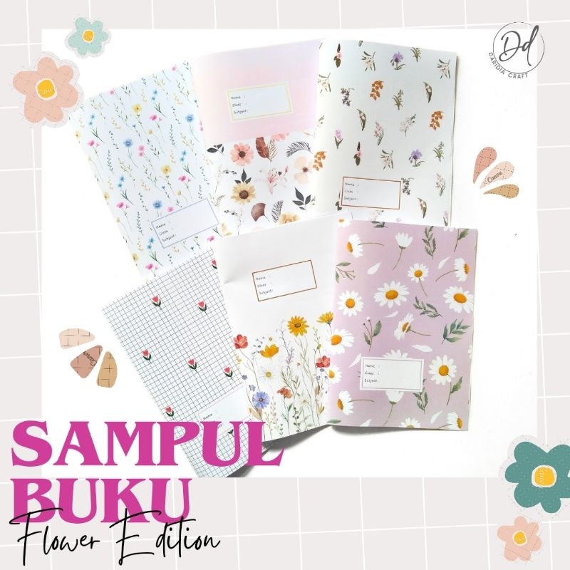 Jual SAMPUL BUKU AESTHETIC TERMURAH ISI 6 PCS / BOOK COVER MOTIF BUNGA ...
