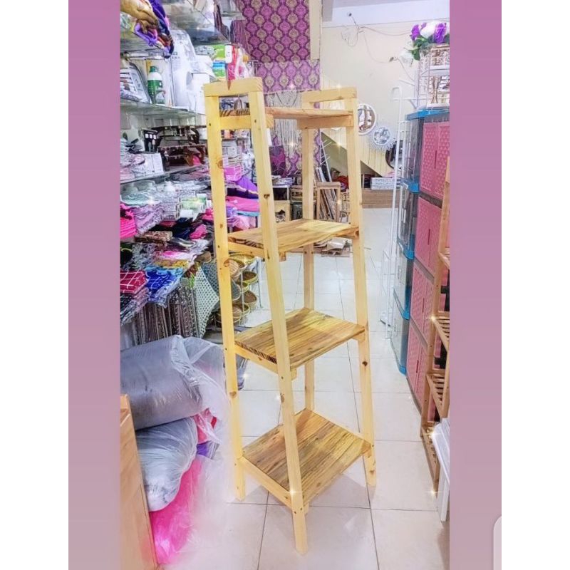 Jual Rak jati belanda coating clear(4 susun) (NO COD CHAT DULU SEBELUM ...