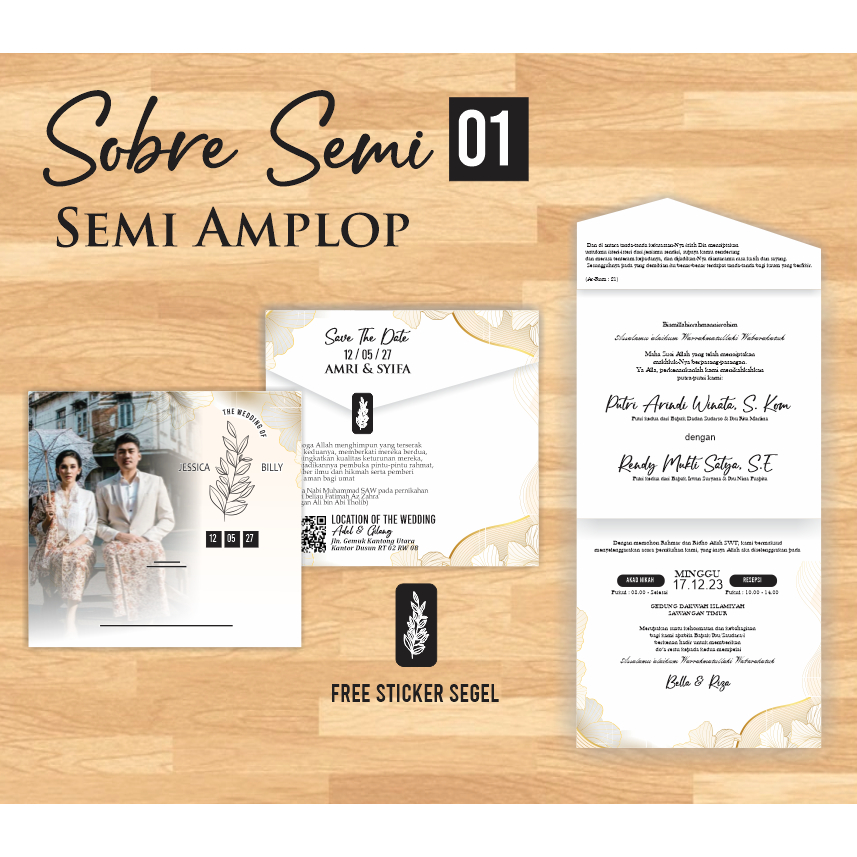 Jual UNDANGAN SEMI AMPLOP LIPAT 3 MURAH KEREN | Shopee Indonesia