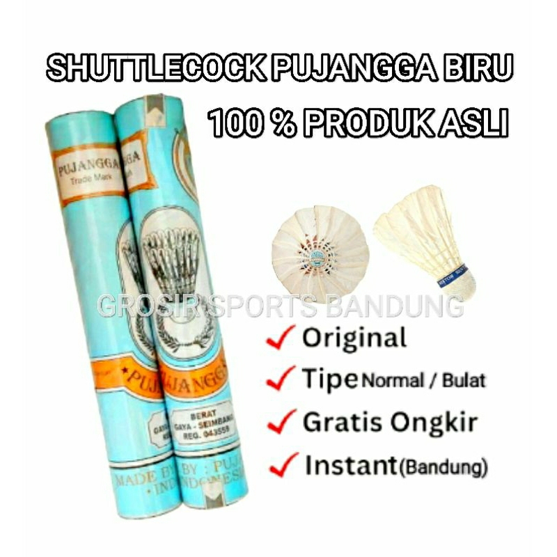 Jual KOK / SHUTTLE COCK BULUTANGKIS PUJANGGA BIRU ORIGINAL | Shopee ...