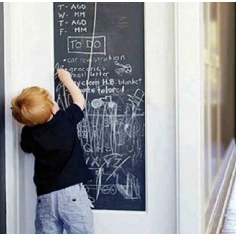 Jual Sticker Papan Tulis Black Board/Hitam DIY Kanvas Gambar Tulis ...