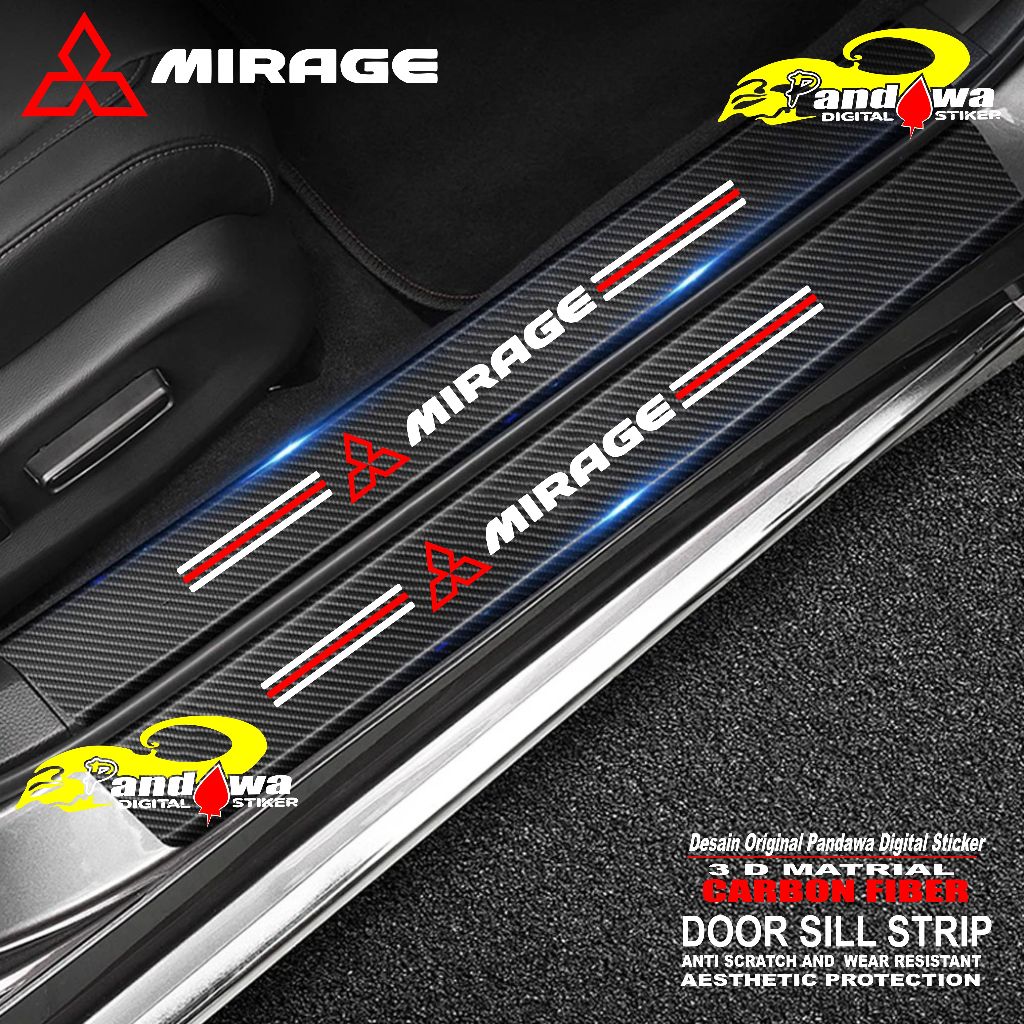 Jual stiker carbon fiber stiker pengaman mobil Mirage Sticker pelindung ...