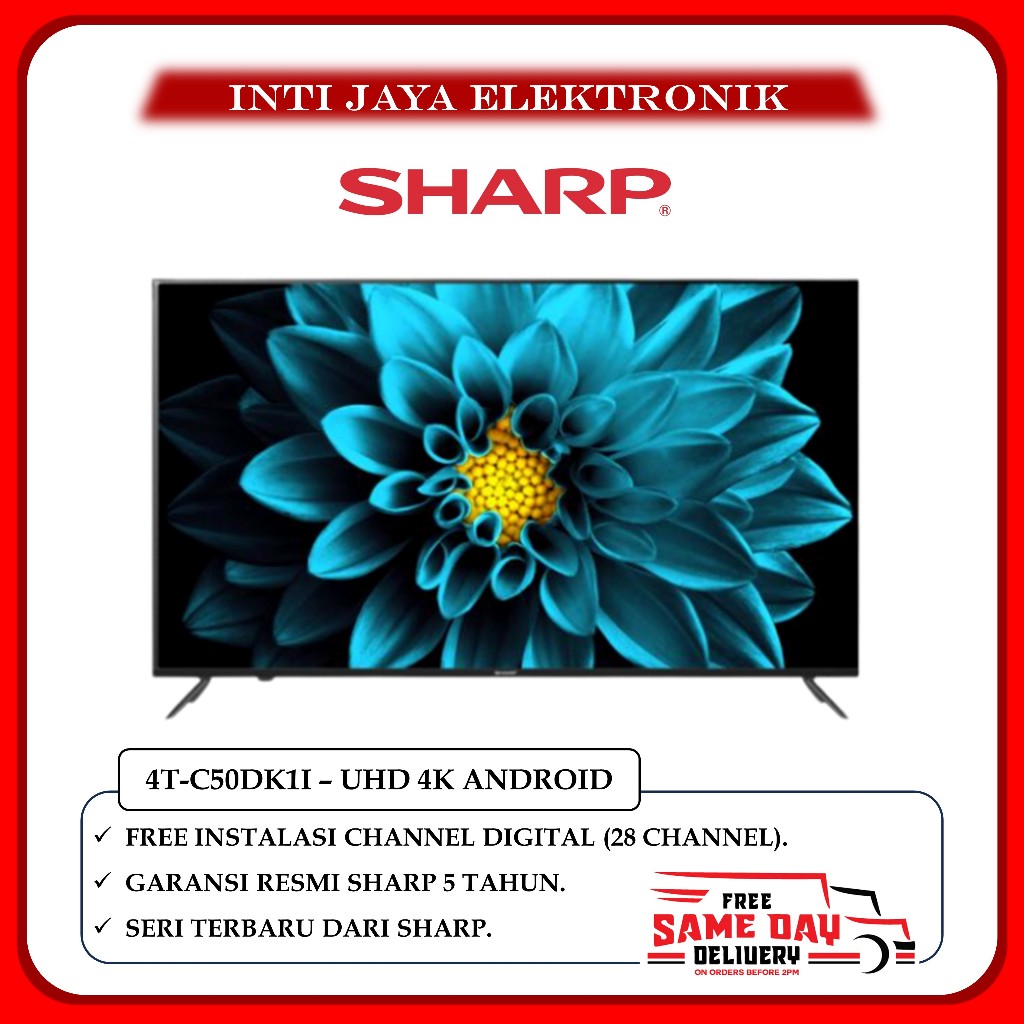 Jual TV SHARP 50 INCH UHD 4K ANDROID TV 50INCH 4T-C50DK1I SHARP 50INCH ...