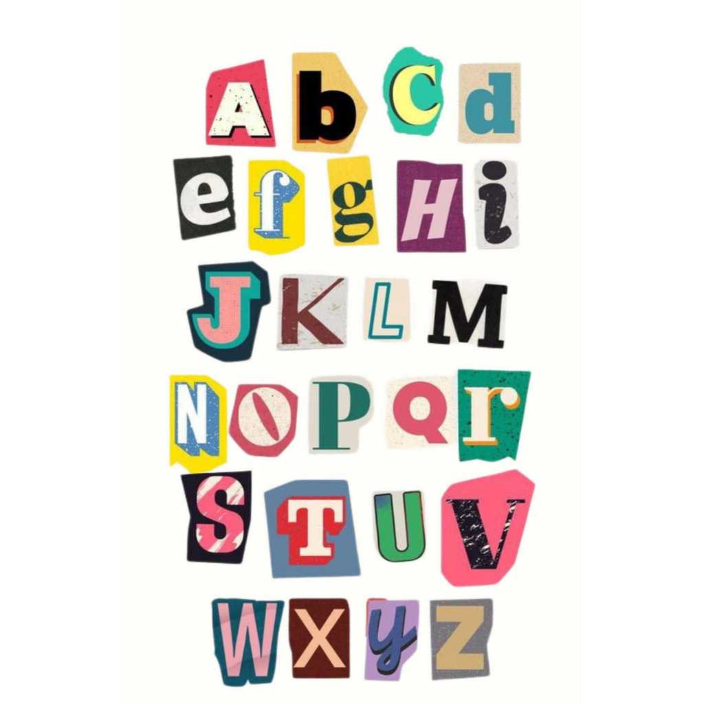 Jual Sticker alfabet non cutting journaling custom aesthetic | Shopee ...