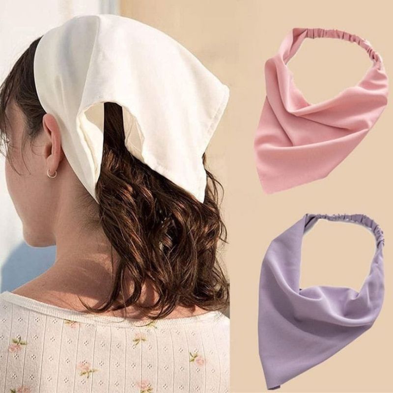 Jual headband bohemian y2k turban penutup kepala bandana solid | Shopee ...