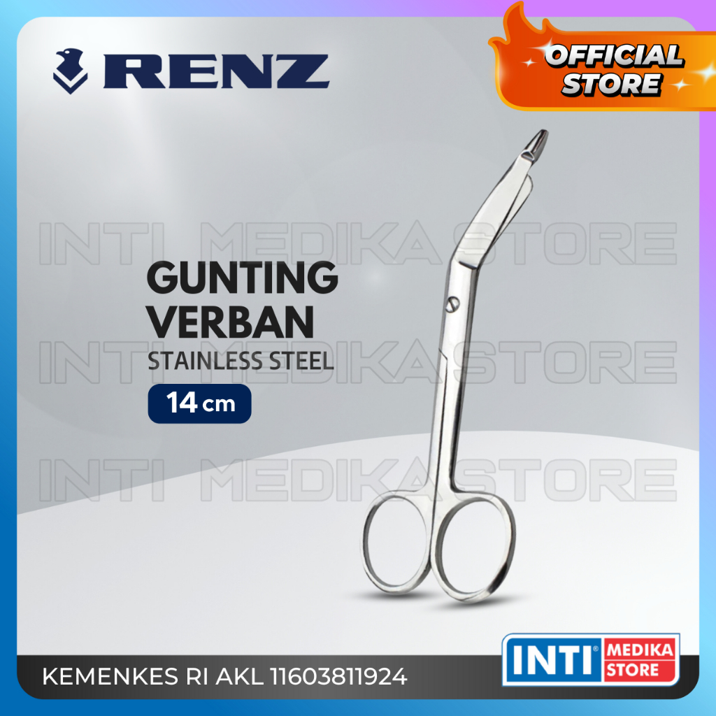 Jual RENZ - Gunting Verban Perban Luka 14cm | Surgical Scissors ...