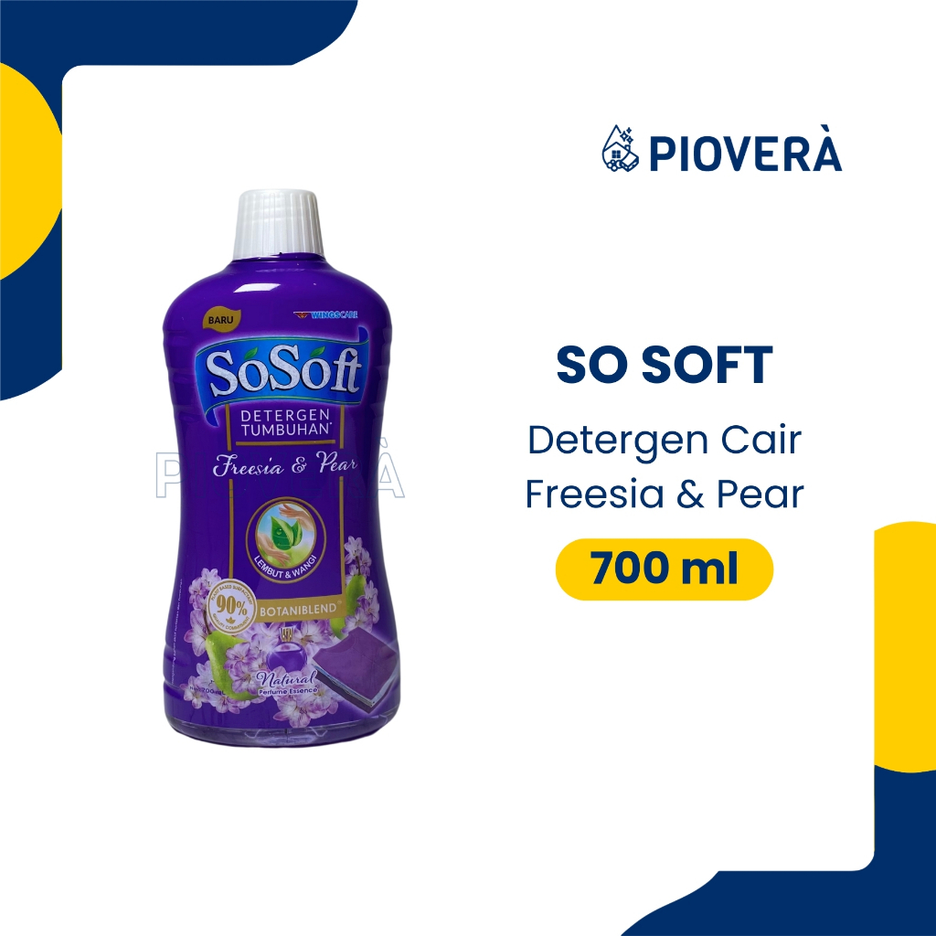Jual So Soft Deterjen Cair Freesia & Pear Botol 700 ml | Shopee Indonesia