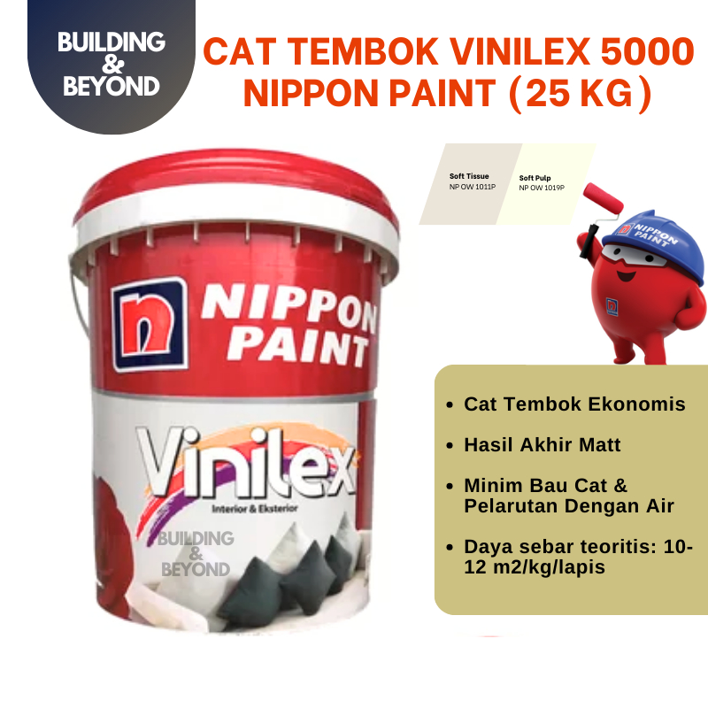 Jual CAT TEMBOK DINDING NIPPON VINILEX 5000 EMBER PAIL 25 KG | Shopee ...