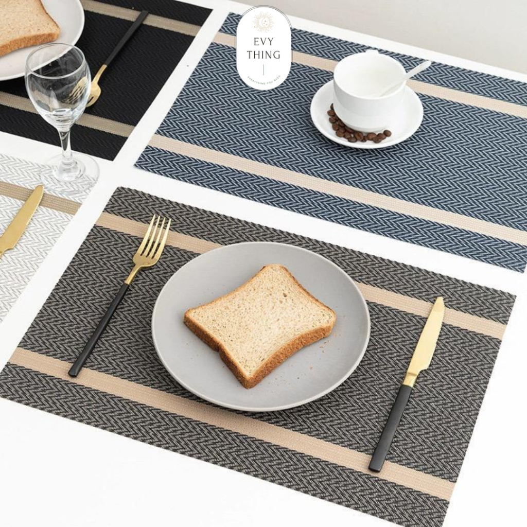 Jual EvyThing Placemat Tatakan Piring Meja Makan PVC Motif Mewah Fine ...