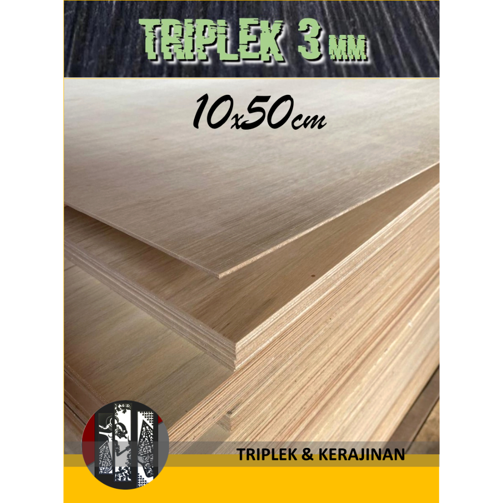 Jual Triplek 3mm 10x50 cm ISI 2 LEMBAR (Plywood Multiplek 3 mm 10 x 50 ...