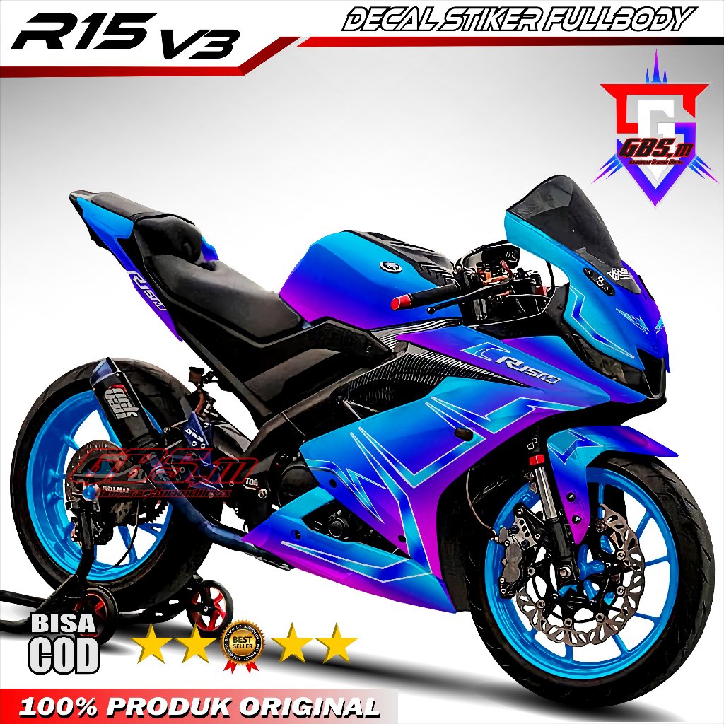 Jual BISA COD Decal R15 V3 Full Body Sticker Yamaha R15 V3 Fullbody ...