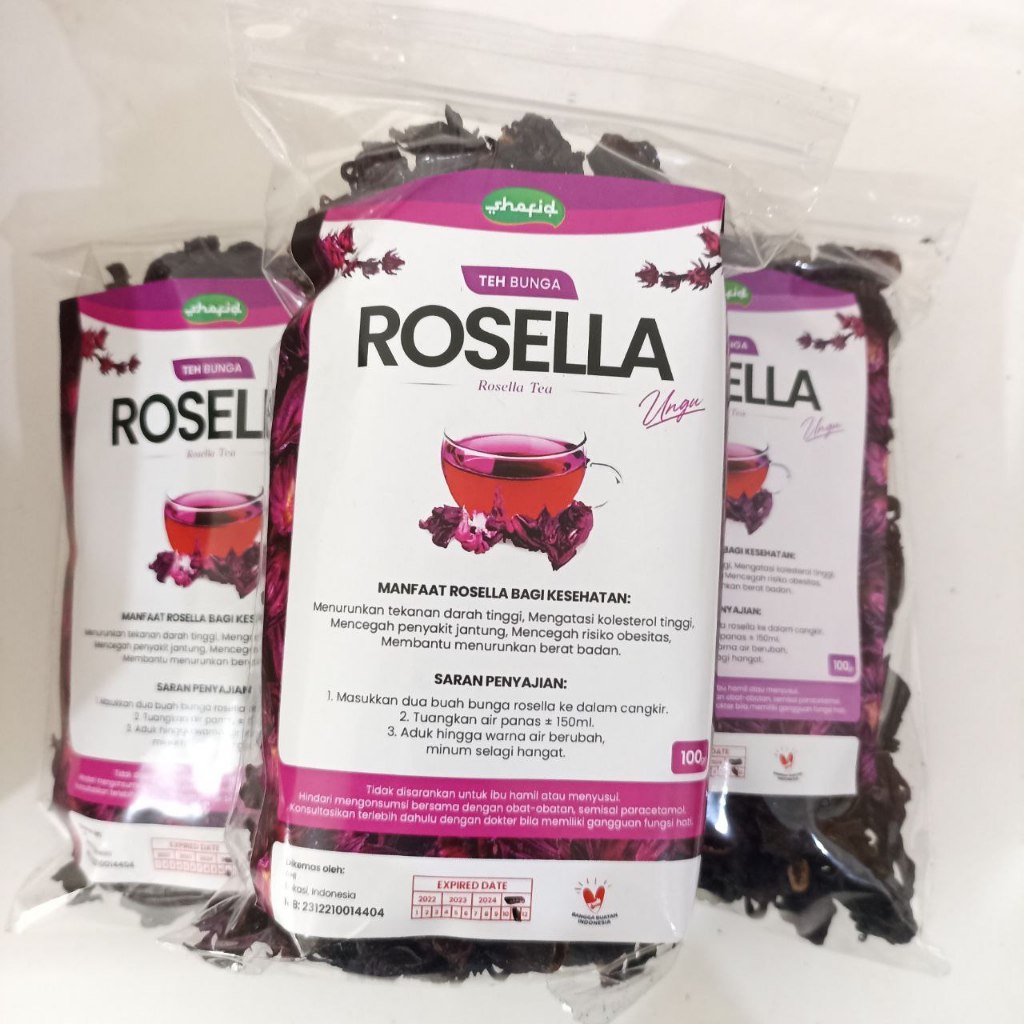 Jual TEH BUNGA ROSELLA UNGU 100 GRAM / ROSELLA CURAH / REBUS /TEH BUNGA ROSELA UNGU 100gr ...