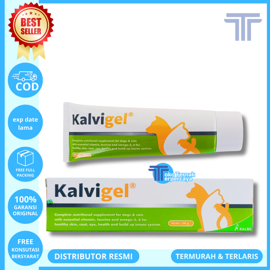 Jual KALVIGEL 60 GRAM KALBE - Vitamin Kucing Anjing Komplit Berbentuk ...