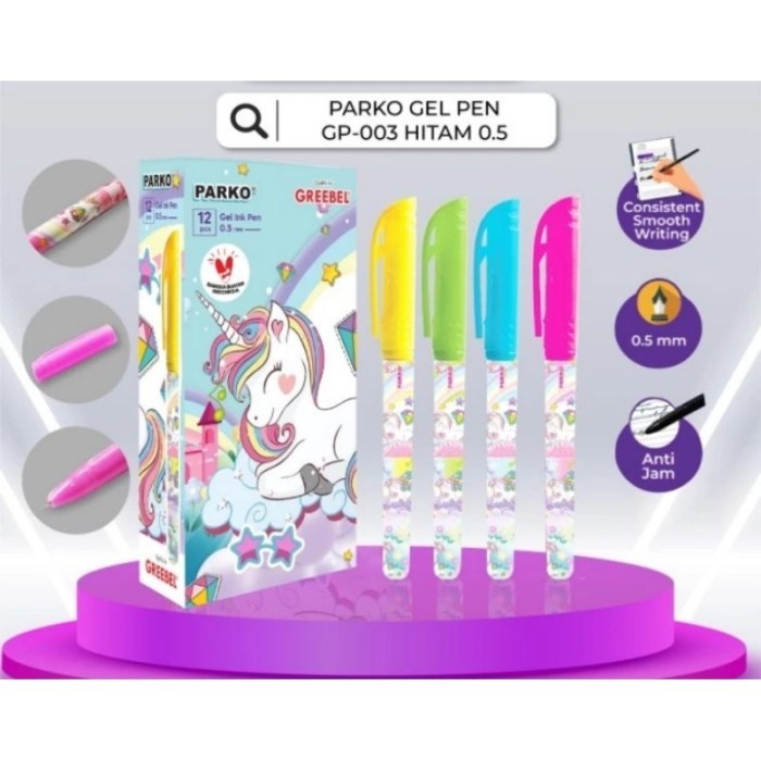 Jual Pena/Pulpen Grebel Parko Gel Ink 0.5m Satuan | Shopee Indonesia