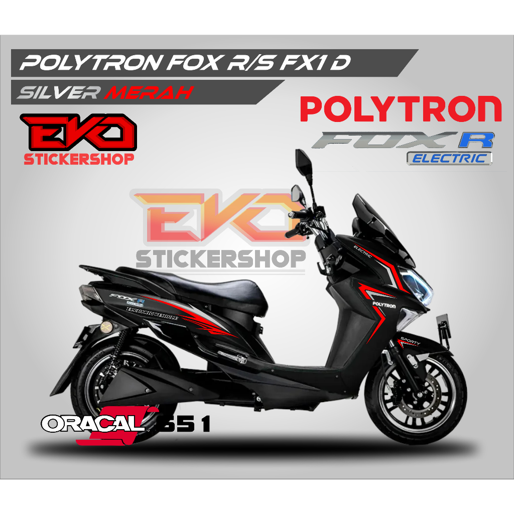 Jual Sticker Motor Listrik Polytron Cutting Stiker Politron Fox R/S ...