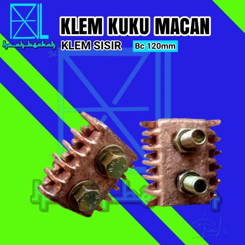 Jual Klem Kuku Macan Sisir BC 120mm Isolator Kabel Penangkal Anti Petir ...