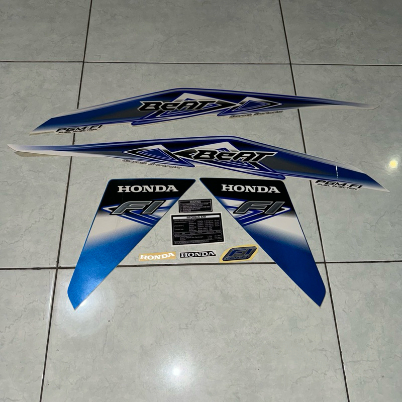 Jual Stiker stripping striping decal graphic Honda Beat 110 FI Putih ...