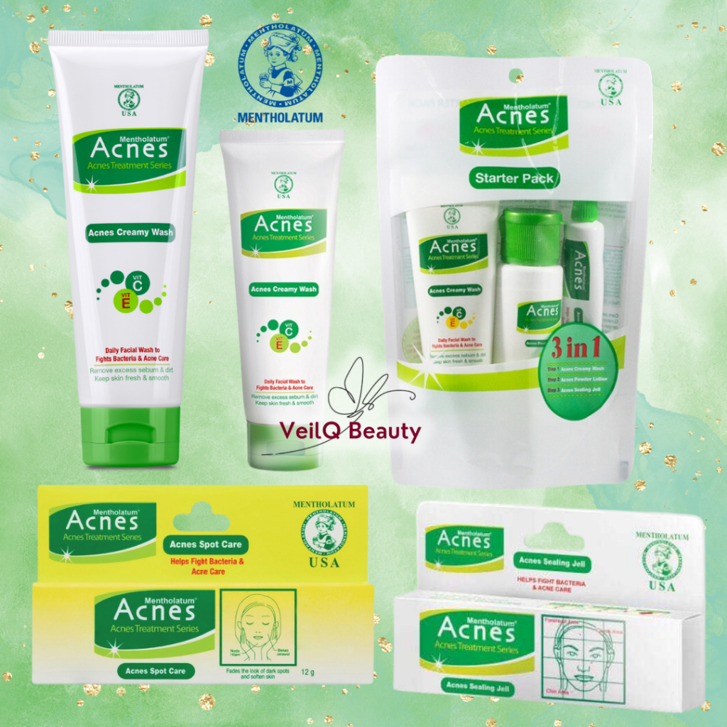 Jual Acnes Treatment Series Creamy Wash Spot Care Sealing Gel Starter ...