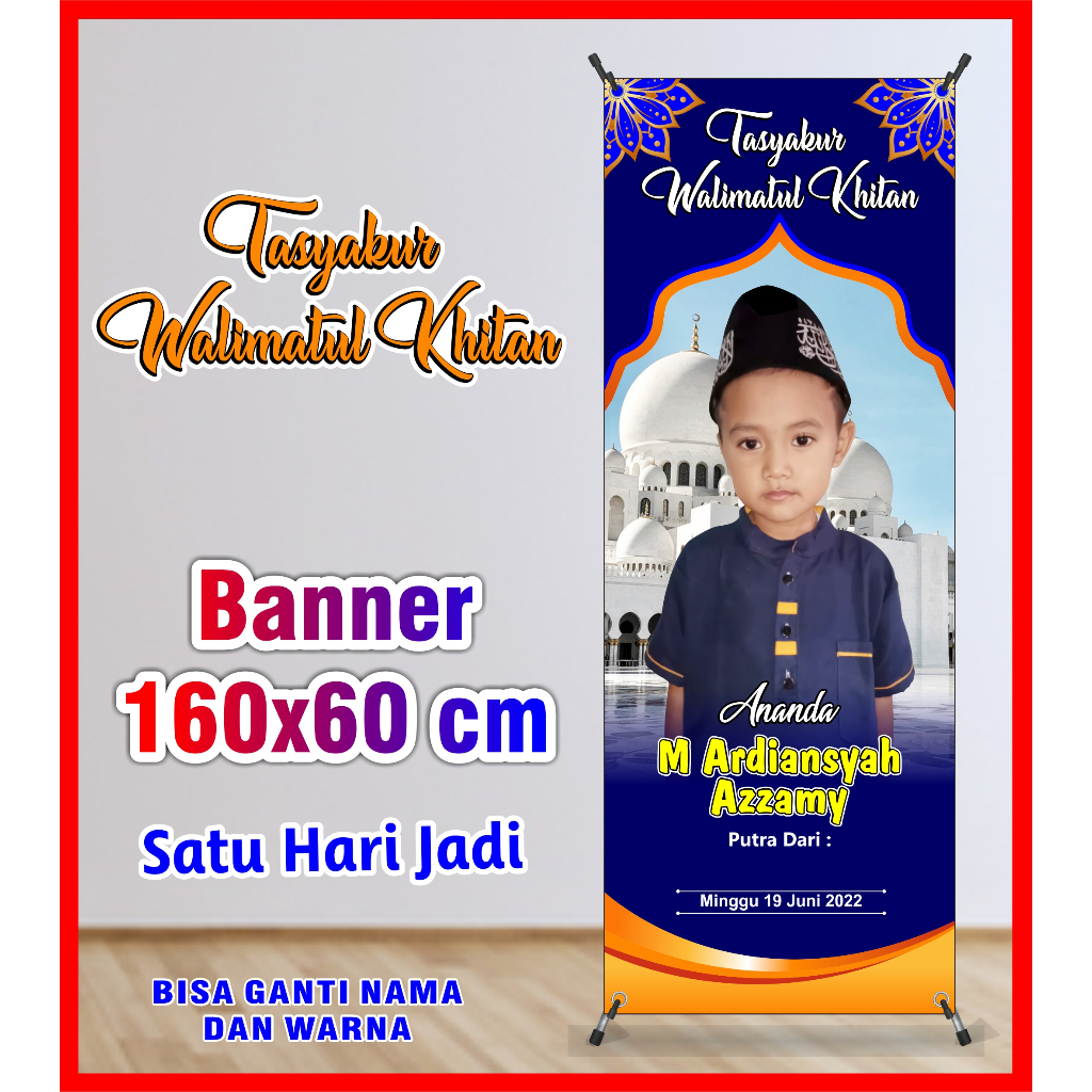 Jual X BANNER KHITANAN/SPANDUK KHITAN CUSTOM DESIGN/BACKDROP SUNATAN ...