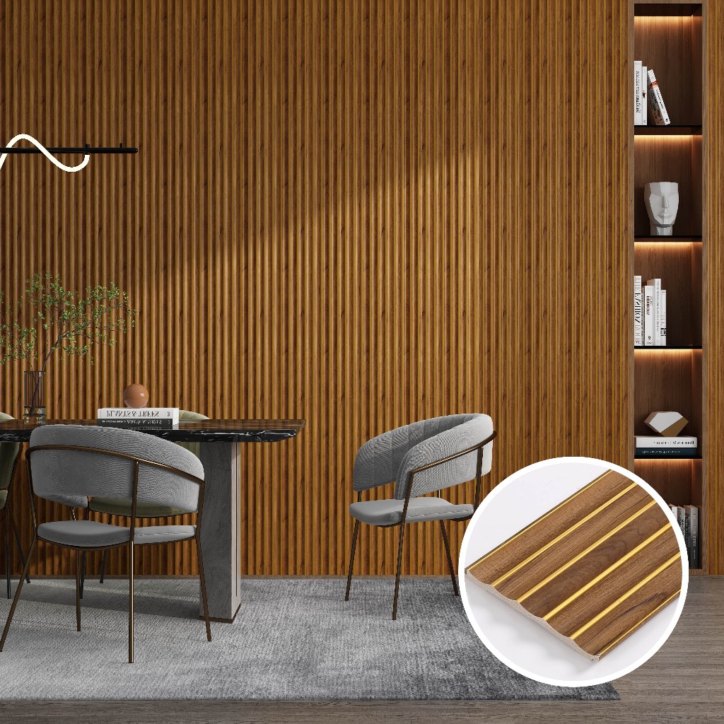 Jual Wall Panel Wood Panel PVC 150x15mm 2.9Meter Motif List Kayu Elegan ...