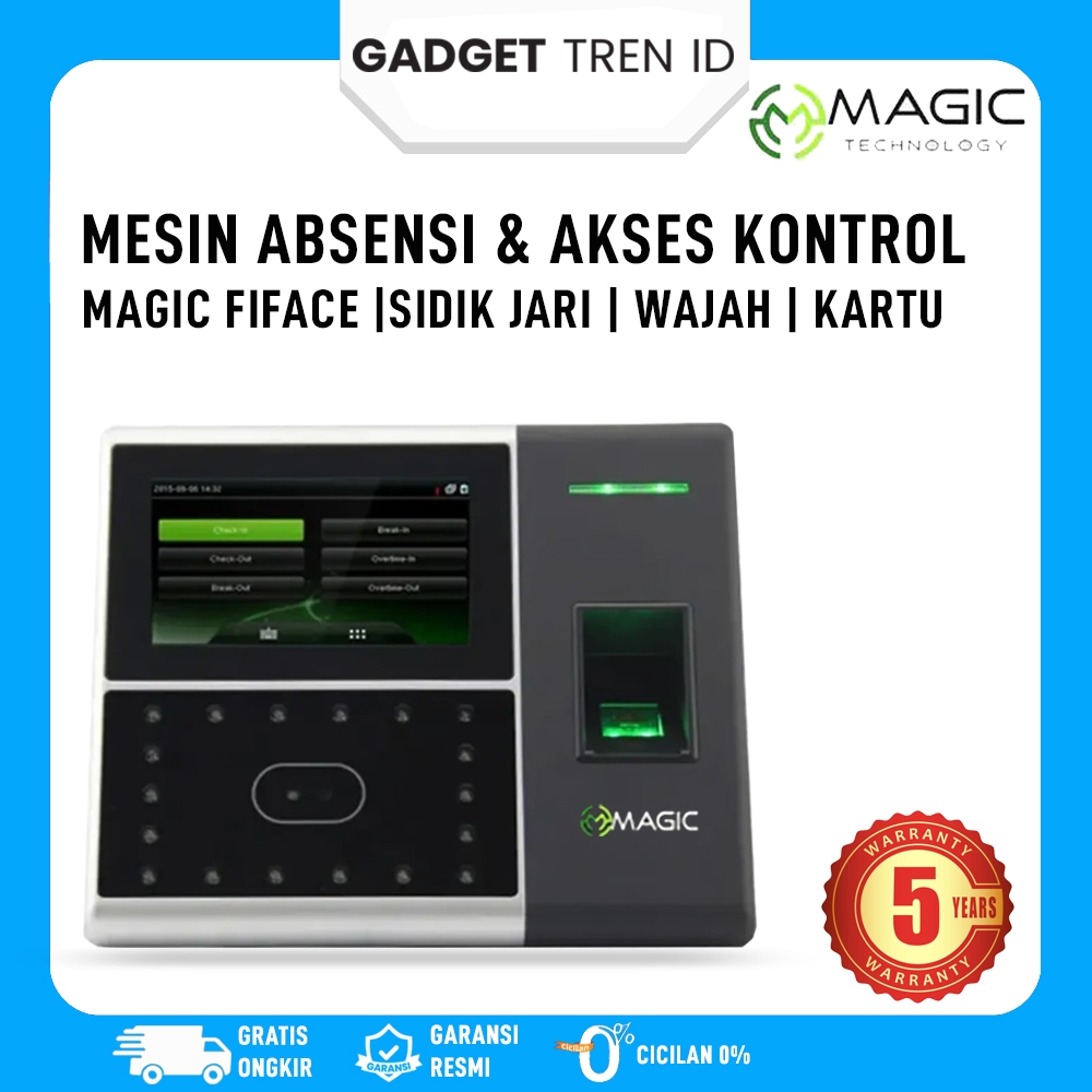 Jual Mesin Absen Magic Fiface | Mesin Absensi Wajah | Fingerprint ...