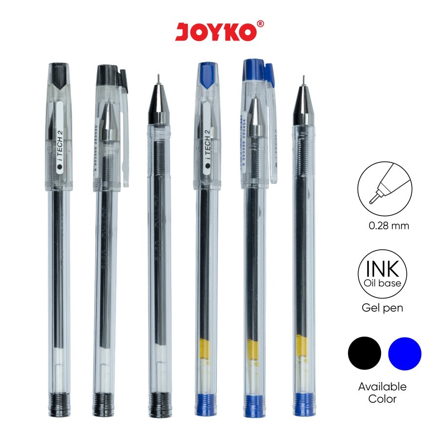 Jual Gel Pen Pulpen Pena Joyko GP-401 iTech 2 0.28 mm Selusin | Shopee Indonesia