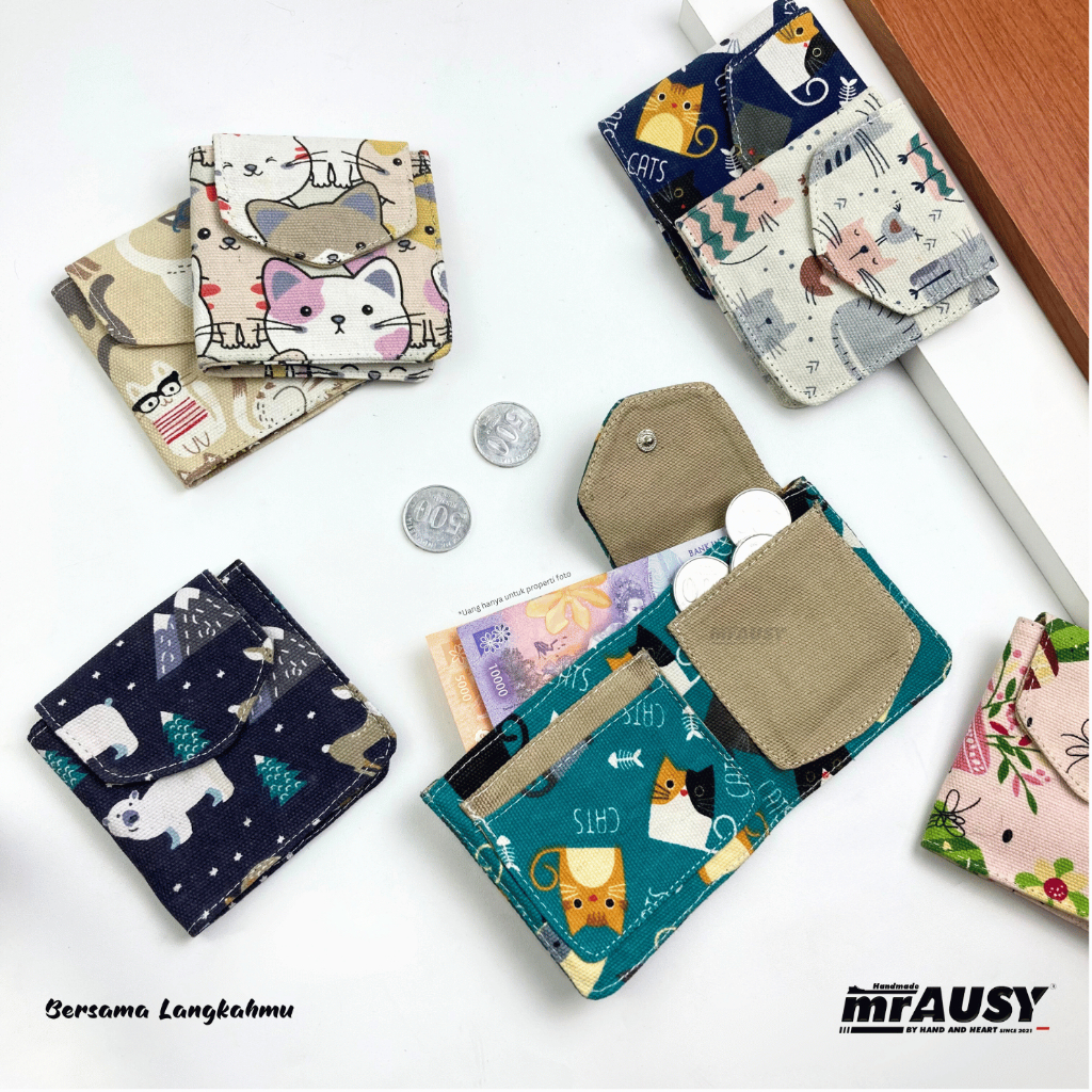 Jual Dompet Mini Wanita/Cewek Canvas Motif mrAUSY Murah | Shopee Indonesia