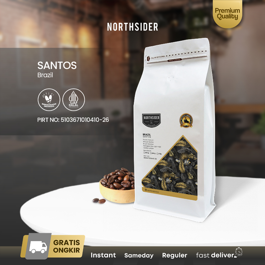 Jual Northsider Kopi arabika Brazil Santos Natural coffee | Shopee ...