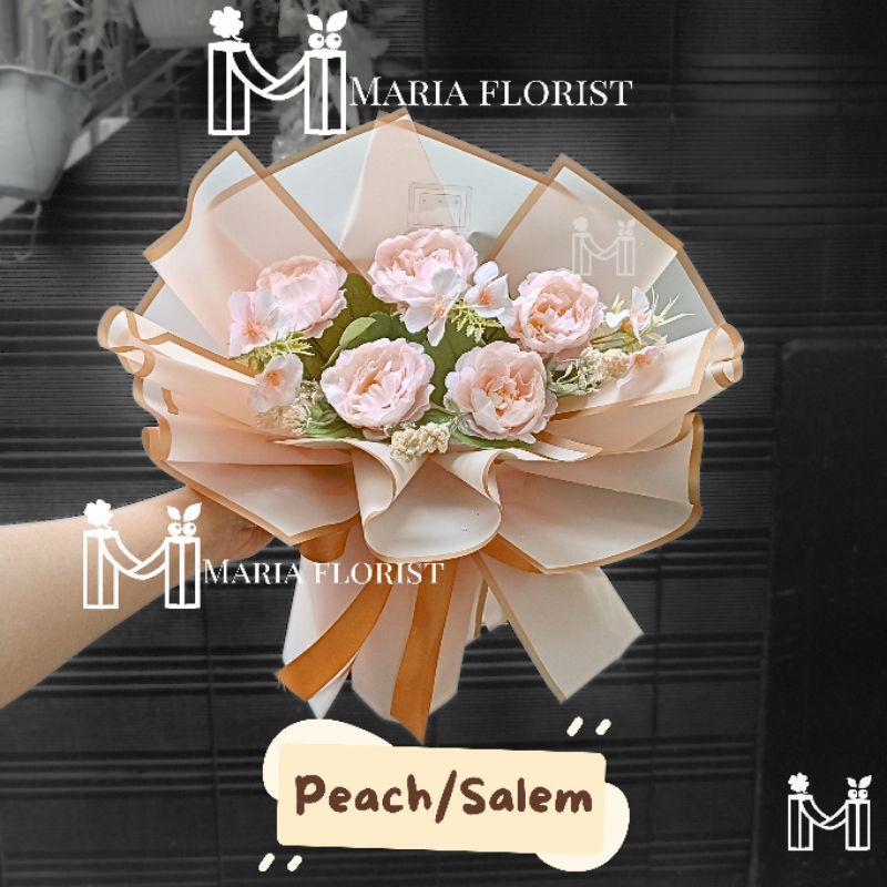 Jual Buket Bunga Artificial Peony - Buket Bunga Wisuda Anniversary ...