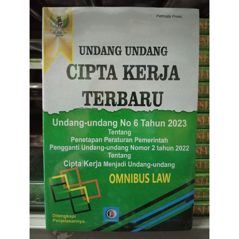 Jual Buku Original Undang undang Ciptaker Terbaru No 6 Tahun 2023 ...