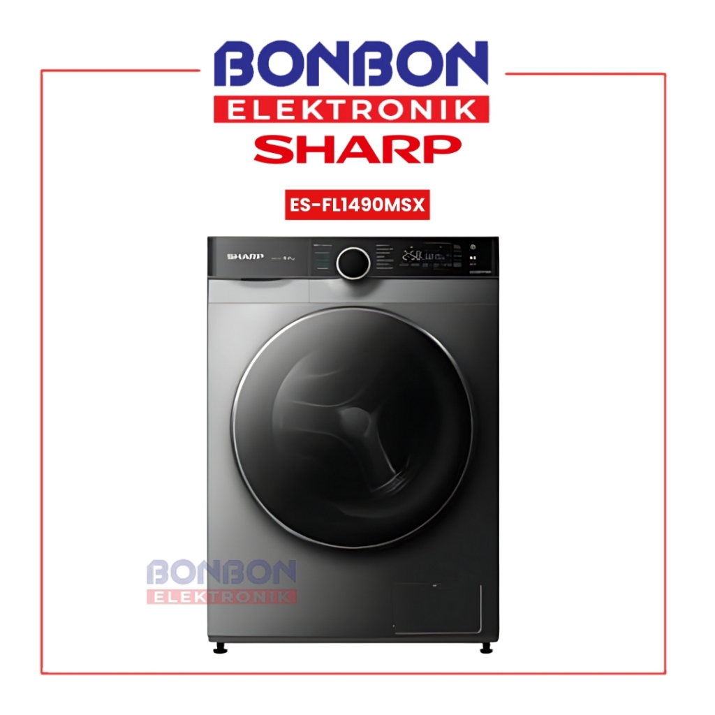 Jual SHARP Mesin Cuci Front Loading 9 Kg ES-FL1490MSX Inverter ...