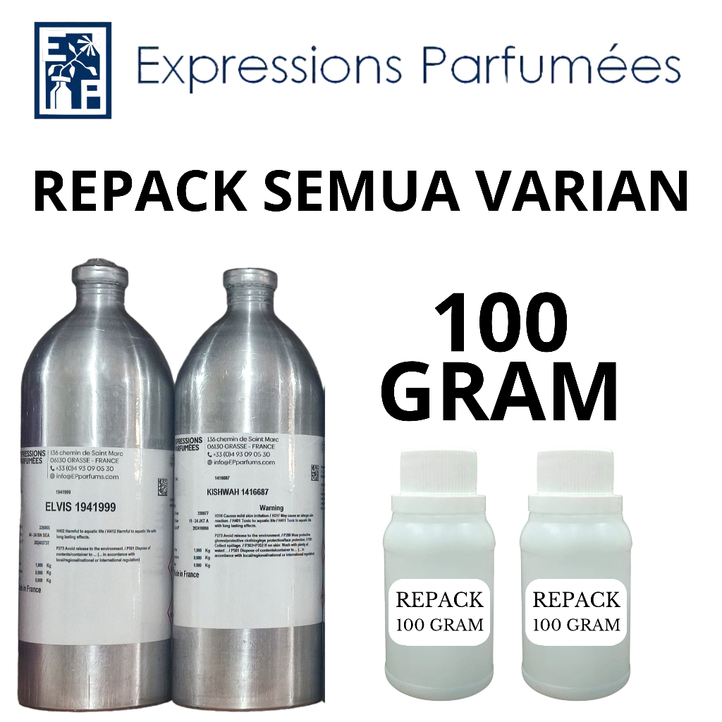 Jual (100 GR) BIBIT PARFUM BY EXPRESSIONS REPACK 100 GRAM SEMUA VARIAN ...