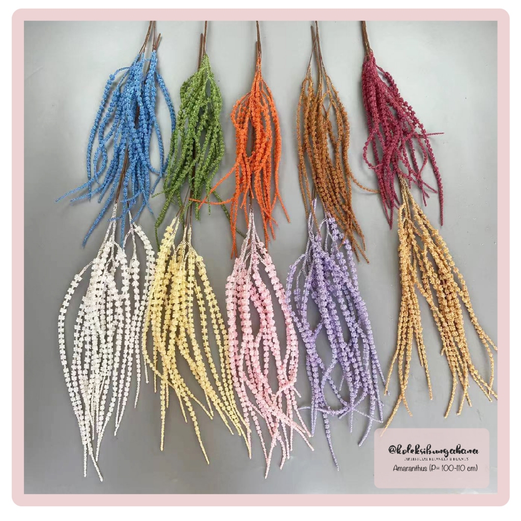 Jual Bunga amaranthus artificial dekorasi wedding daun plastik hiasan ...