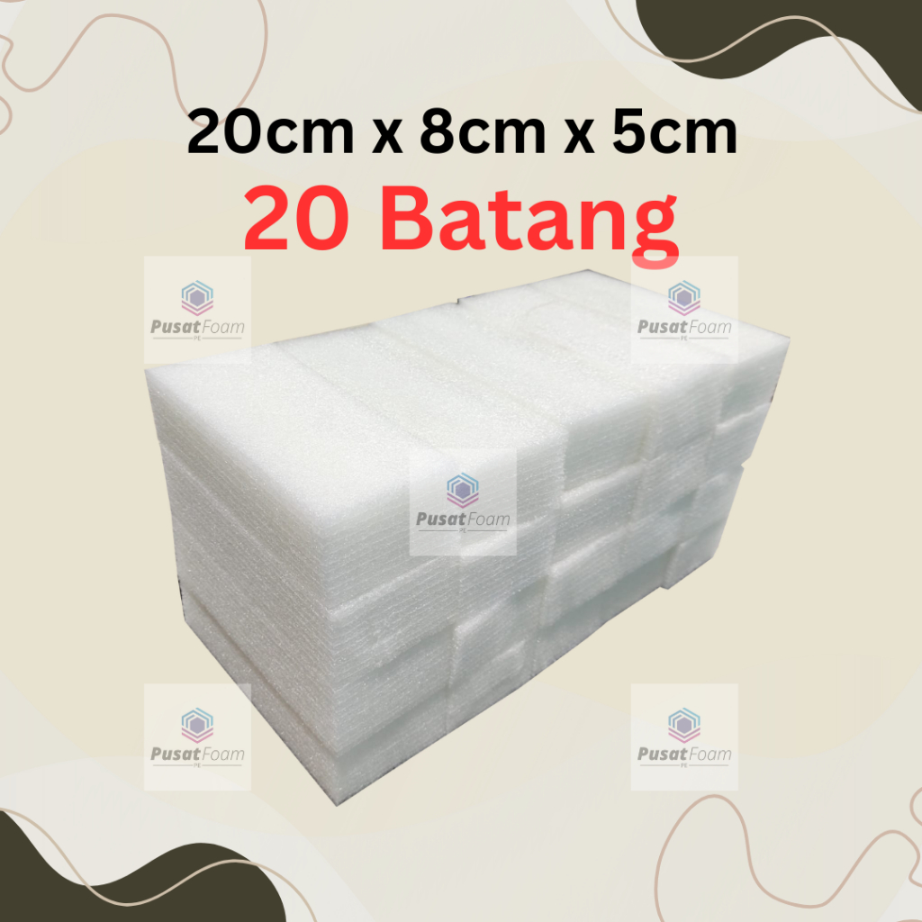 Jual 20 Batang Busa Bunga 20x8x5cm Busa Kering Busa Bunga Foam Bunga ...