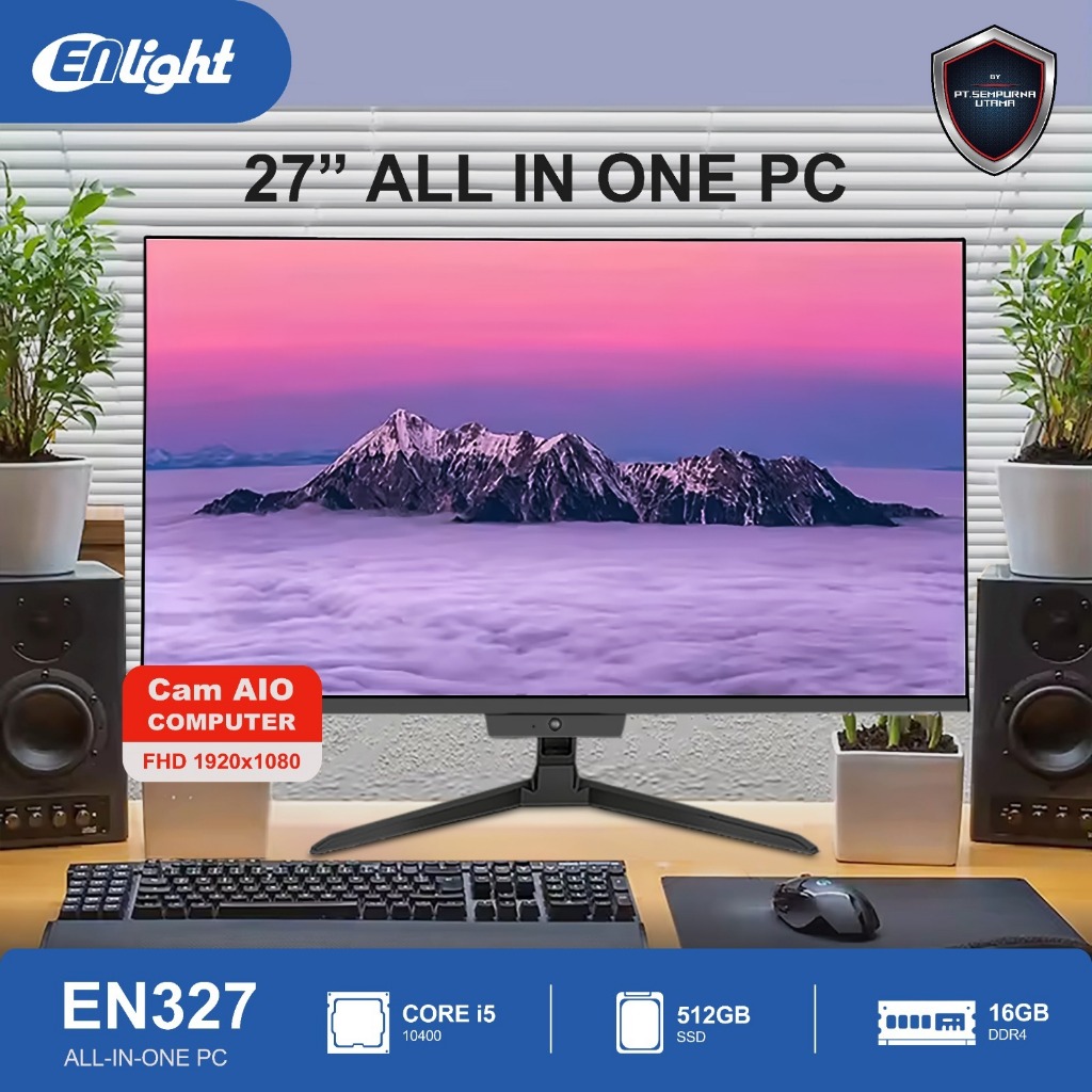 Jual ALL IN ONE PC ENLIGHT EN327 Intel I5 GEN 10 27" | 512GB | 16GB ...