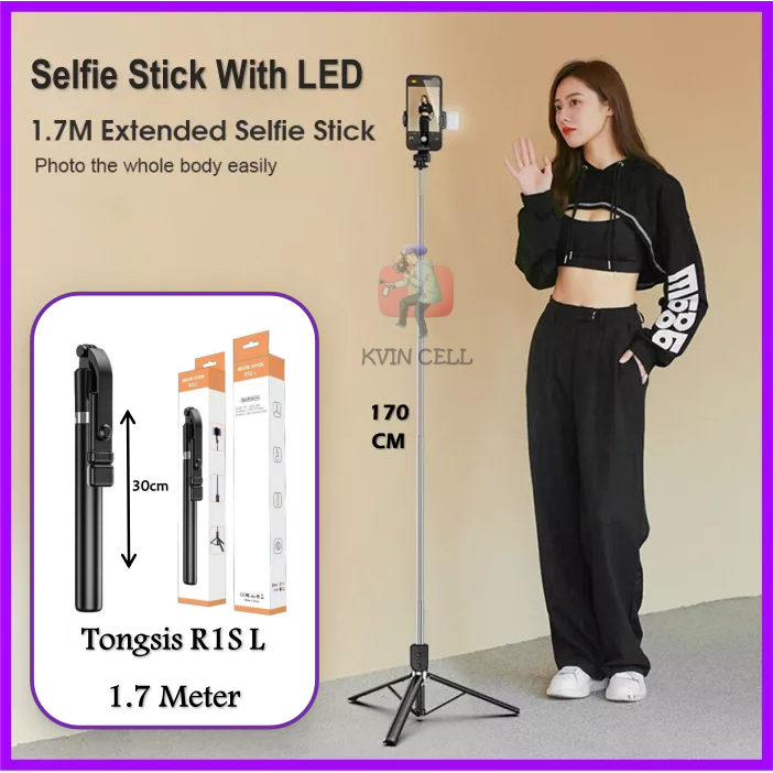 Jual R1S L LED 1.7meter TONGSIS Bluetooth 3in1 360° 1.7M / TONGSIS ...