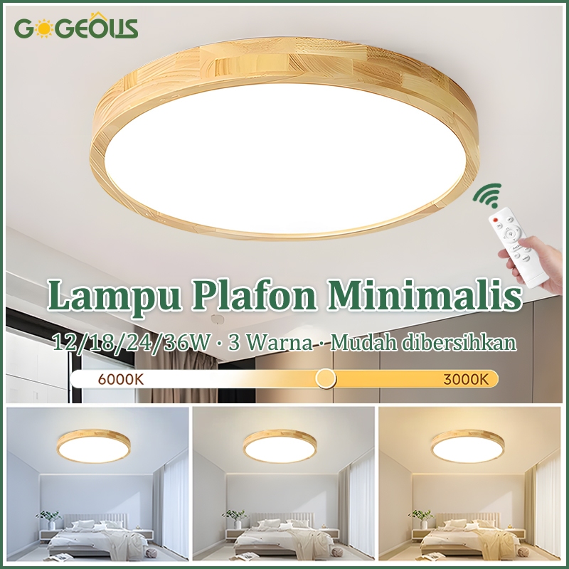 Jual COD Lampu Plafon Minimalis Modern 45 Watt Bulat/Persegi 3 Warna ...