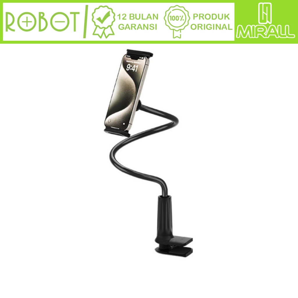 Jual ROBOT Phone Holder RT-LH01 Lazypod Jepit Flexible Rotatable 360 ...