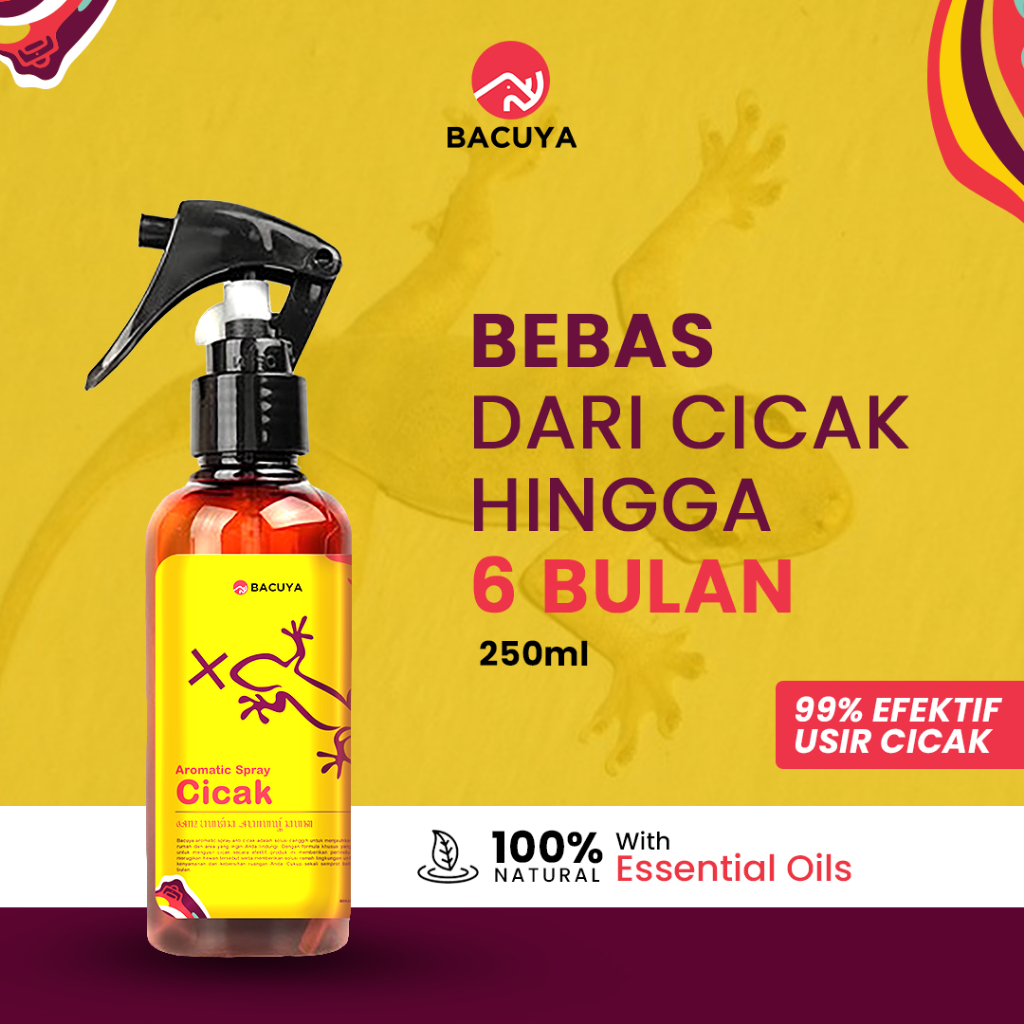 Jual BACUYA Spray Pengusir Cicak Cairan Anti Cicak Perlindungan Pertama ...
