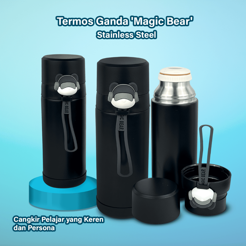 Jual Termos Mini Tahan Panas Dan Dingin Tumbler Vacuum Flask Model Bear ...